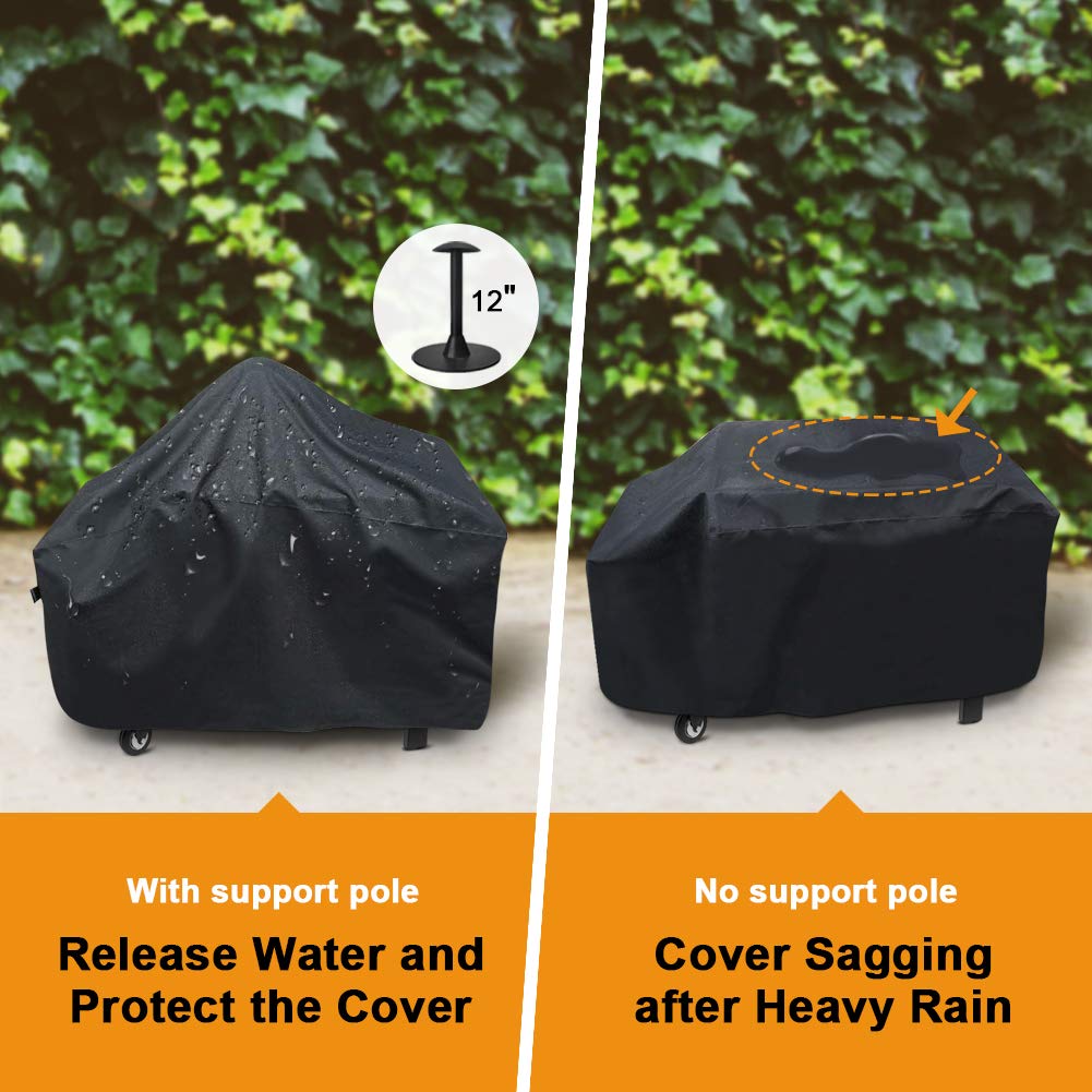 iCOVER 28 inch Griddle Cover for Blackstone, 600D Heavy Duty Waterproof Anti-UV Canvas Flat Top BBQ Cover for Blackstone 28" Outdoor Cooking Gas Grill Griddle with One Side Shelf