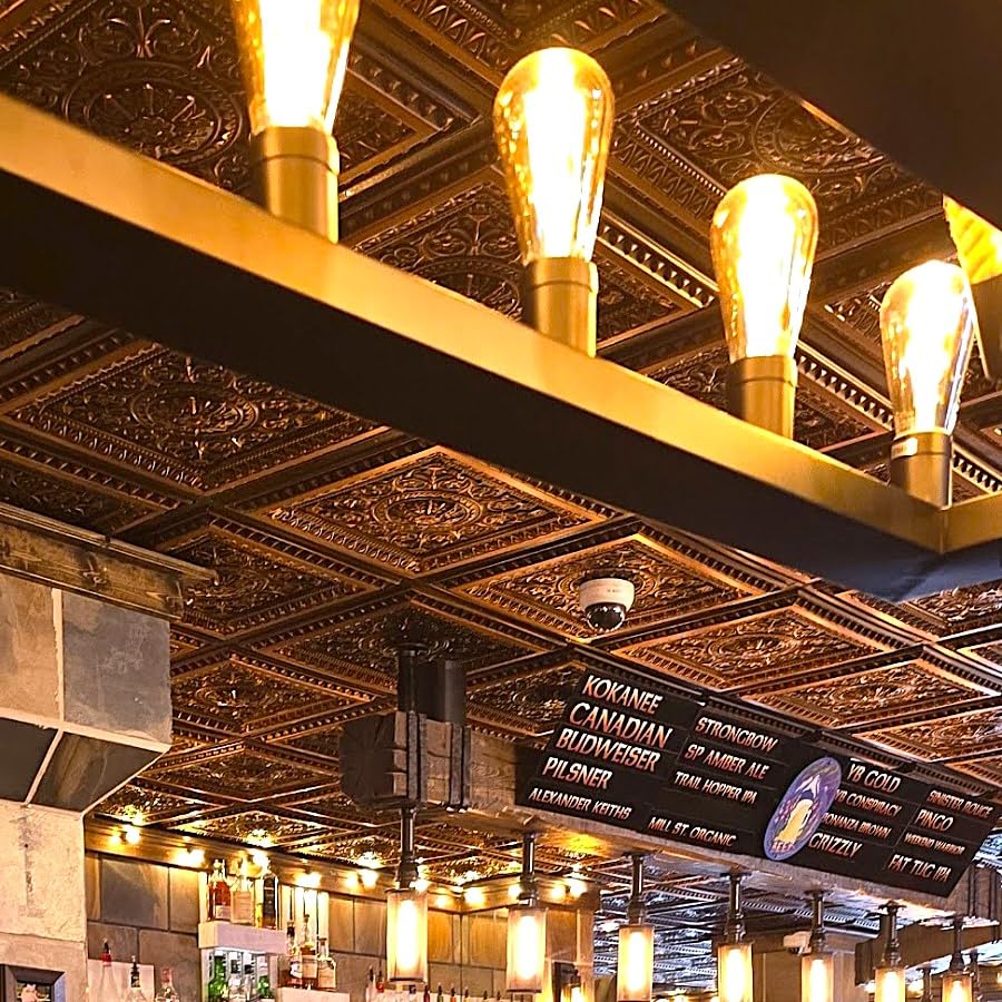 Faux Tin Glue up/Drop in Ceiling Tile #223 Antique Copper Pack of 10 2'X2' Tiles (~ 40 sq.ft)