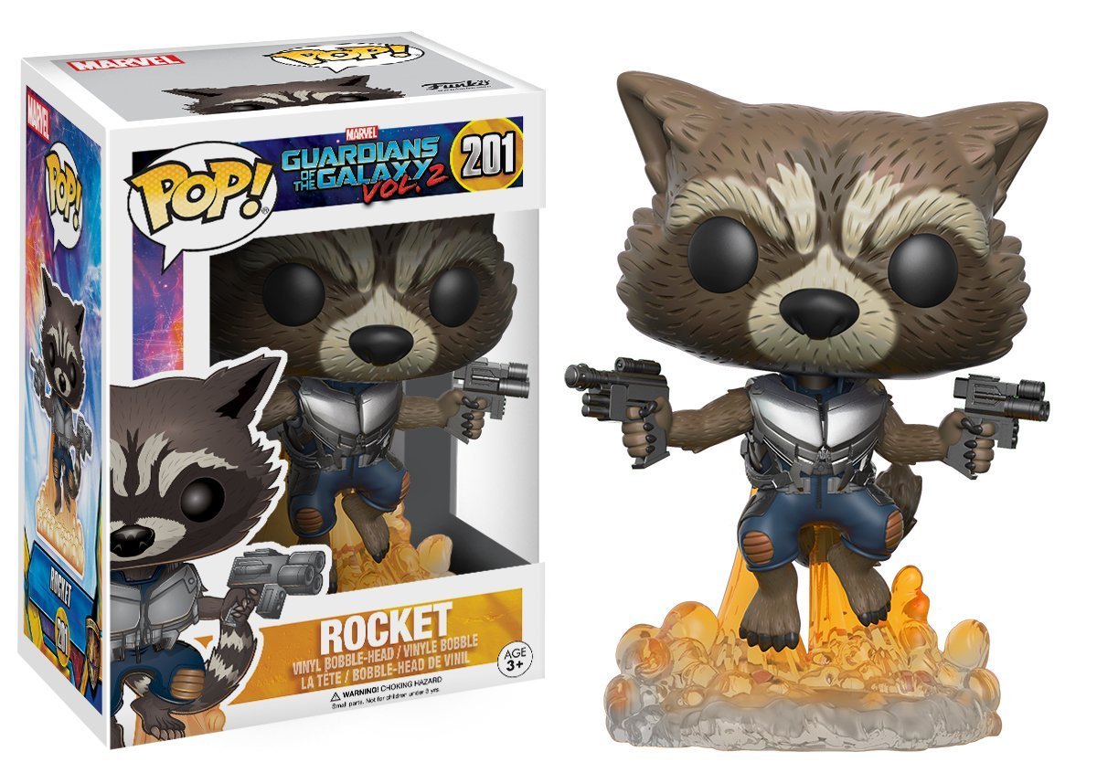 Marvel POP Guardians of The Galaxy Vol. 2 - Flying Rocket Raccoon Funko Pop! Vinyl Figure (Bundled with Compatible Pop Box), Multicolor, 3.75 inches