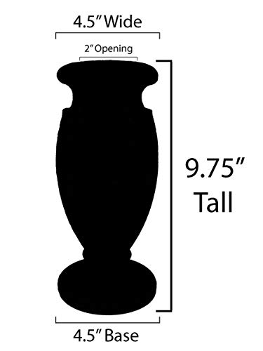OPTIMUM Memorial Cemetery Flower Vase - Plastic (Black Stone) with Metal Ground Spike, Grave Marker, Decorations for Gravesite, Headstone Flowers Holder, Garden Lawn & Yard
