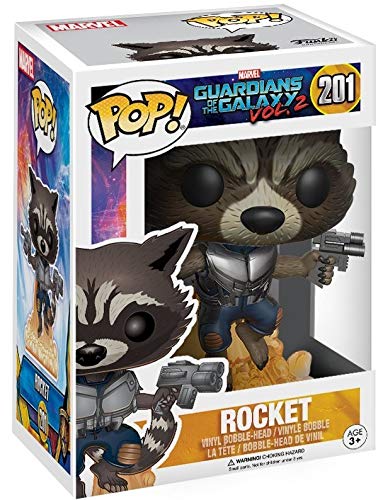 Marvel POP Guardians of The Galaxy Vol. 2 - Flying Rocket Raccoon Funko Pop! Vinyl Figure (Bundled with Compatible Pop Box), Multicolor, 3.75 inches