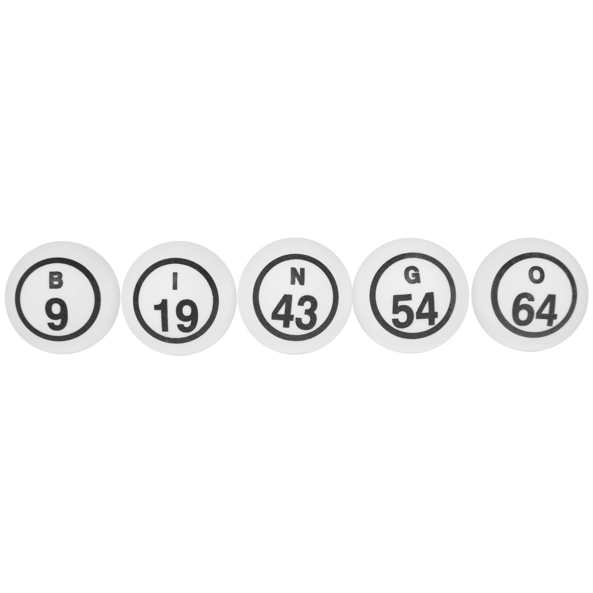 MR CHIPS Professional 1.57β (40 mm) White Single Number Bingo Balls - Ping Pong Style for Manual Cage Only