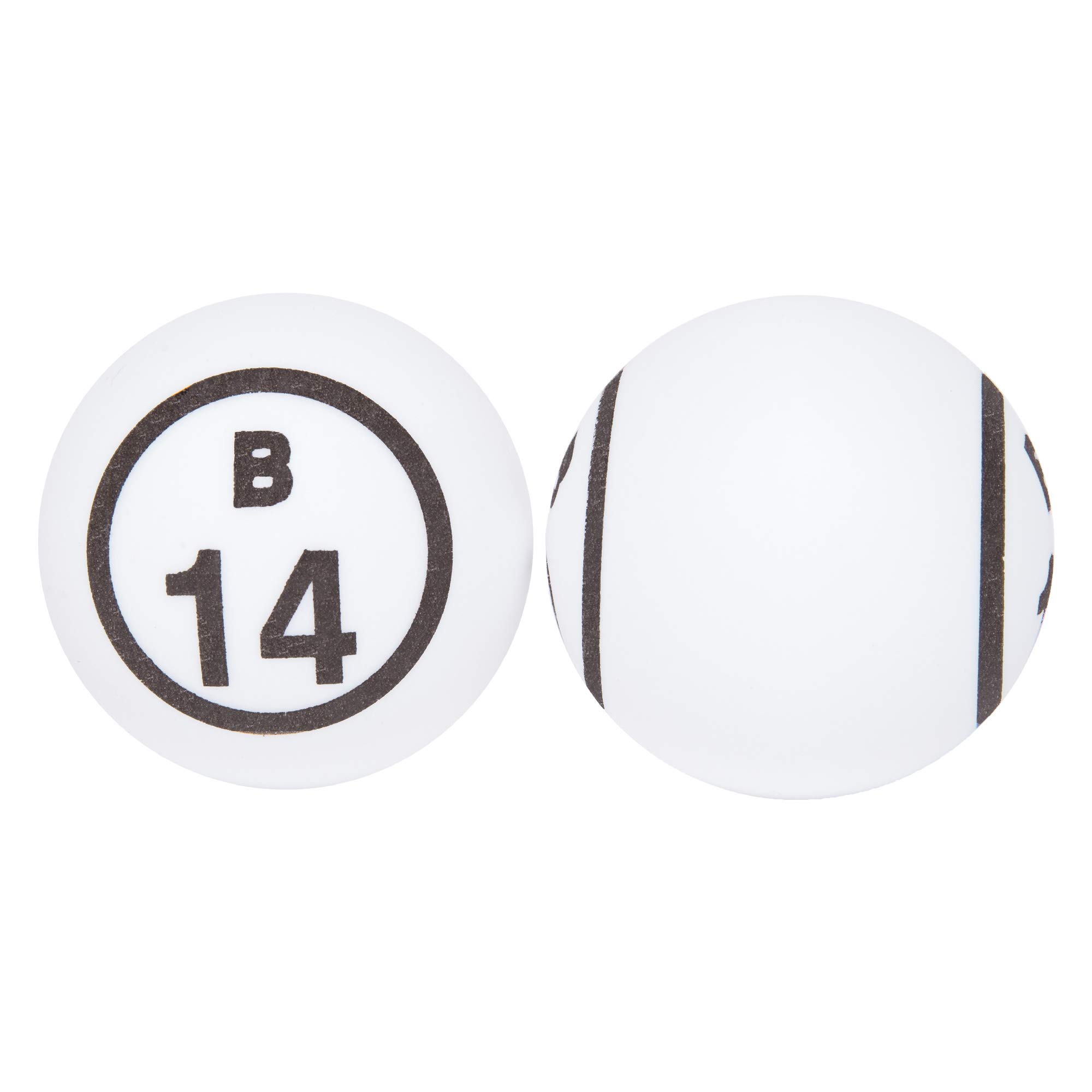 MR CHIPS Professional 1.57” (40 mm) White Double Number Bingo Balls - Ping Pong Style for Manual Cage Only