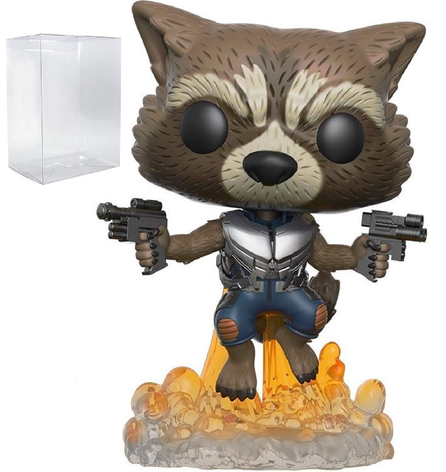 Marvel POP Guardians of The Galaxy Vol. 2 - Flying Rocket Raccoon Funko Pop! Vinyl Figure (Bundled with Compatible Pop Box), Multicolor, 3.75 inches