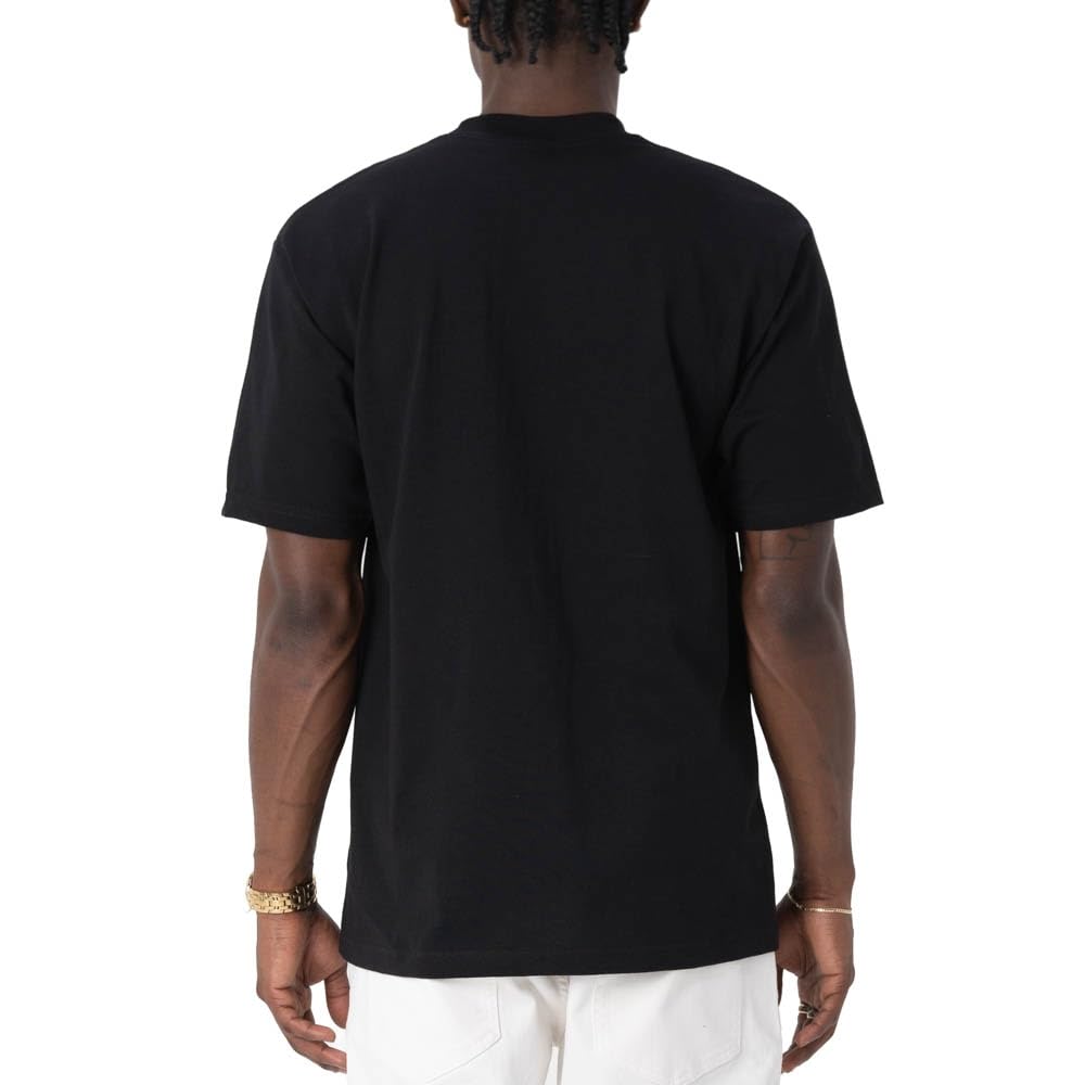 Pro Club Men's Heavyweight Cotton Short Sleeve Crew Neck T-Shirt, Black, XL-Tall