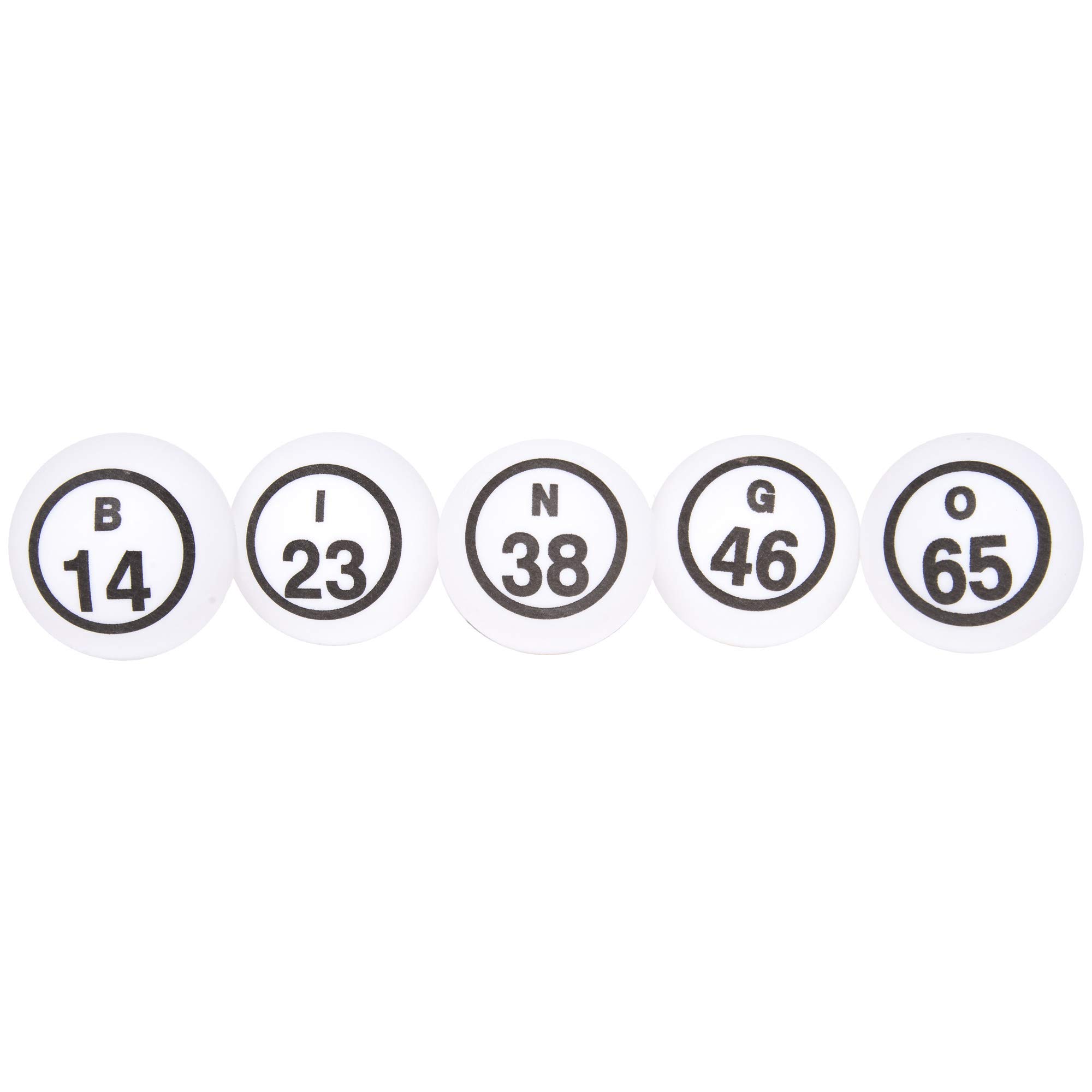 MR CHIPS Professional 1.57” (40 mm) White Double Number Bingo Balls - Ping Pong Style for Manual Cage Only