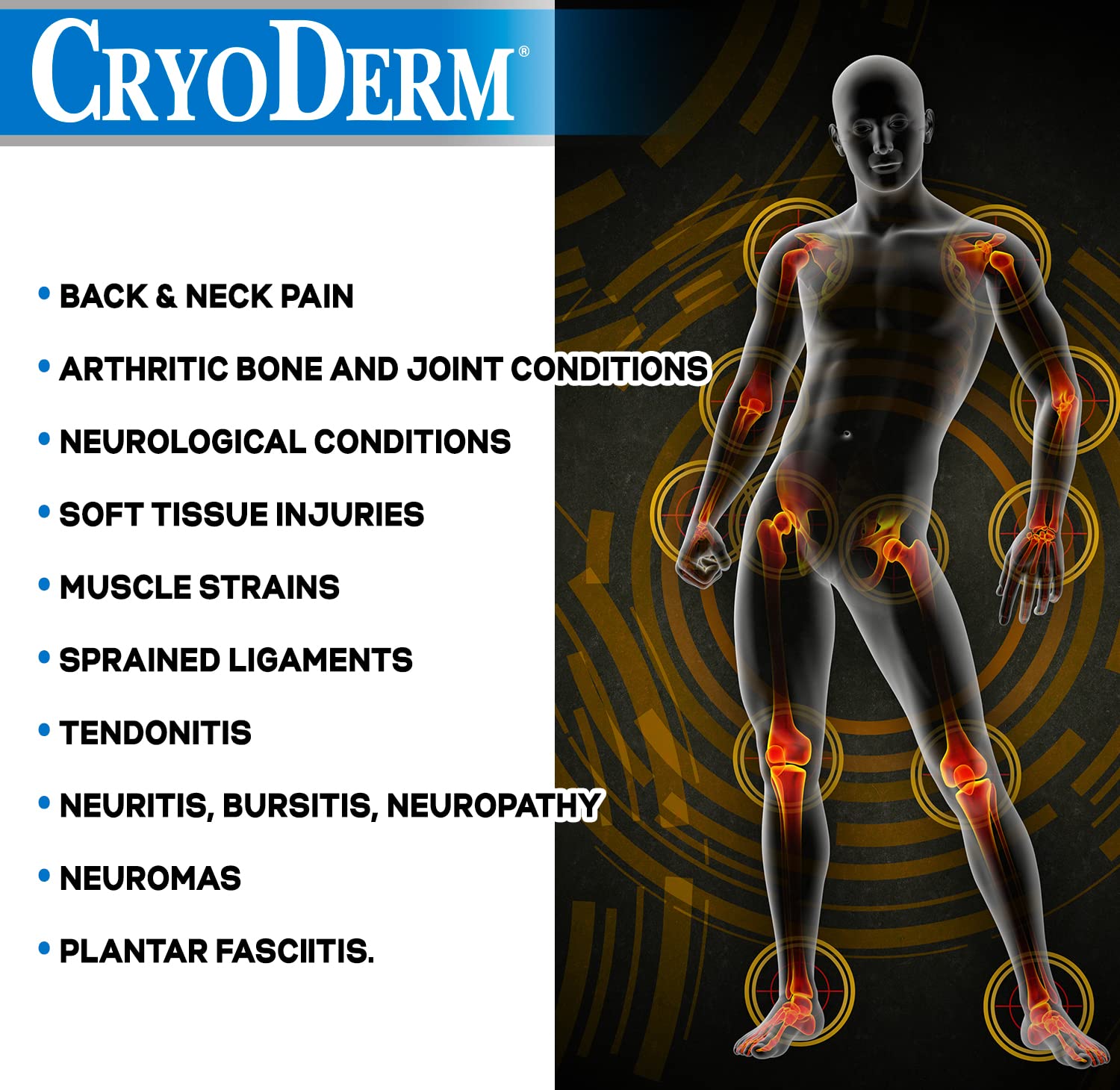 CryoDerm D-Roll-On-3oz-4 Cold Roll-On 3 oz. (Pack of 4)