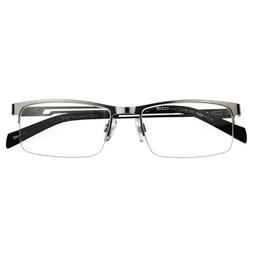 Foster Grant mens Latte Sunreaders® Segment Style Reading Glasses, Gunmetal/Transparent, 59 mm US