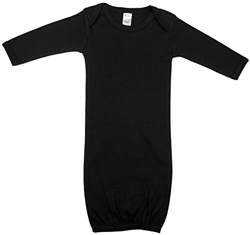 Earth Elements Baby Long Sleeve Gown 0-3 Months Black