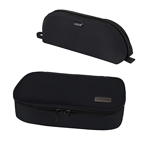 Gloppie Pencil Bag Pencil Pouch Pen Case Simple Pencil Case Black Pencil Storage Bag Office College Supplies for Adults