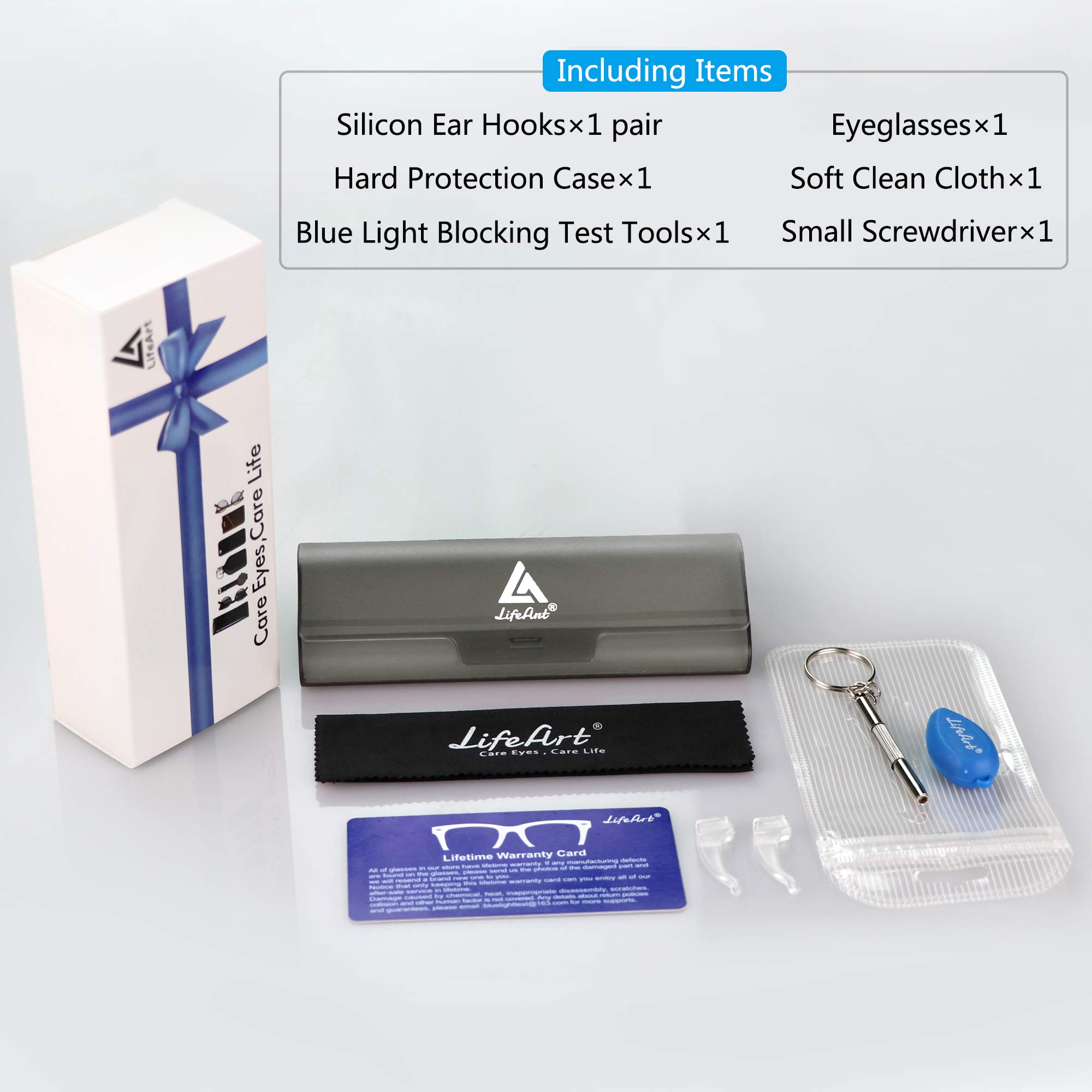 LifeArt Blue Light Blocking Glasses, Anti Eyestrain, Computer Reading Glasses, Gaming Glasses, TV Glasses for Women and Men, Anti Glare (Tortoise, No Magnification)