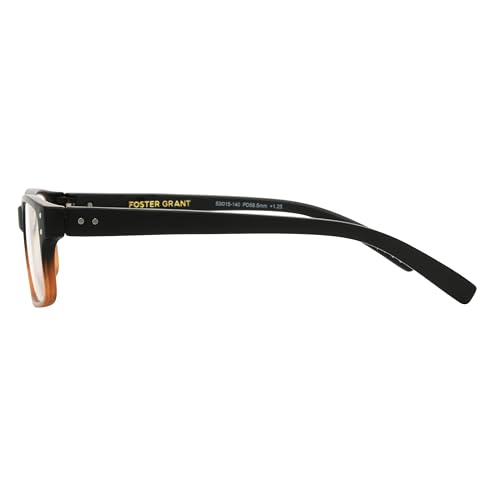 Foster Grant mens Thomson Glasses Reading Glasses, Brown/Transparent, 59 mm US