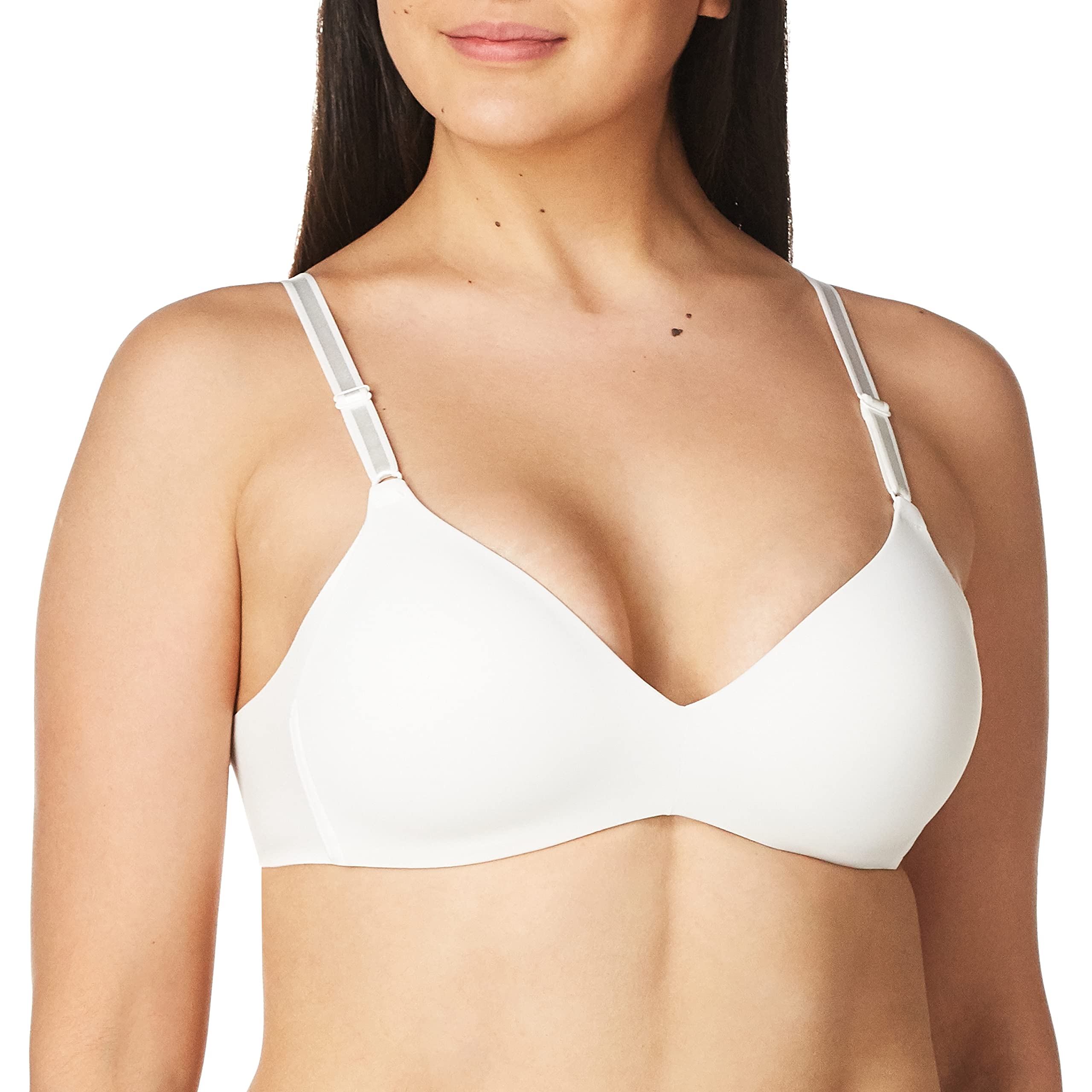 Warner's Women's Blissful Benefits Underarm-Smoothing Comfort Wireless Lightly Lined T-Shirt Bra RM7561W, White, 36C