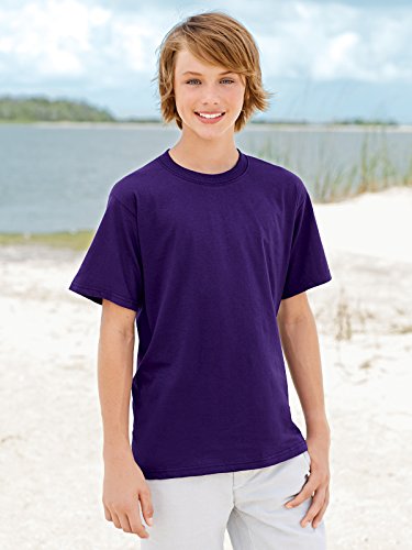 Fruit of the Loom Youth 5 oz. HD Cotton™ T-Shirt M PURPLE