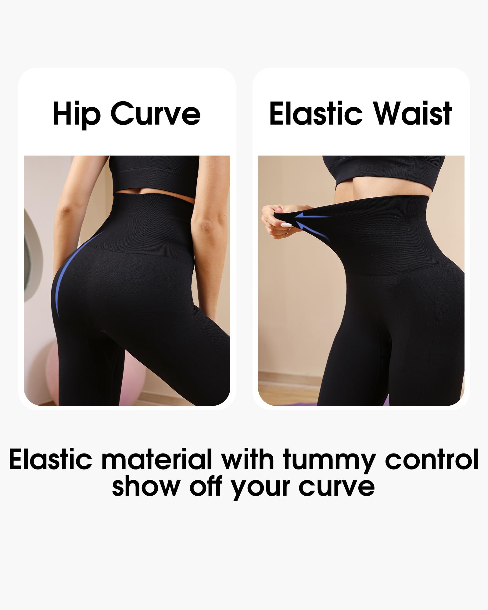 Homma Activewear Thick High Waist Tummy Compression Pants Slimming Body Yoga Leggings Postpartum Pants Black L