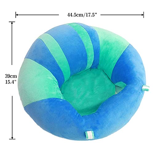 XIGUI Baby Support Seat, 18x12inch Blue Baby Support Seat Sofa Plush Soft Animal Shaped Baby Learning to Sit Chair Keep Sitting Posture Comfortable Infant Sitting Chair for 3-11Months up Baby