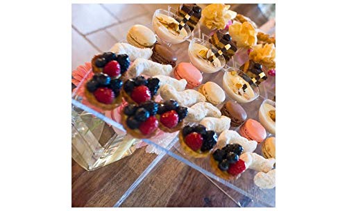 OnDisplay Cross Tier Acrylic Display Rack/Stand - Clear Food Display Stage (11" Height)