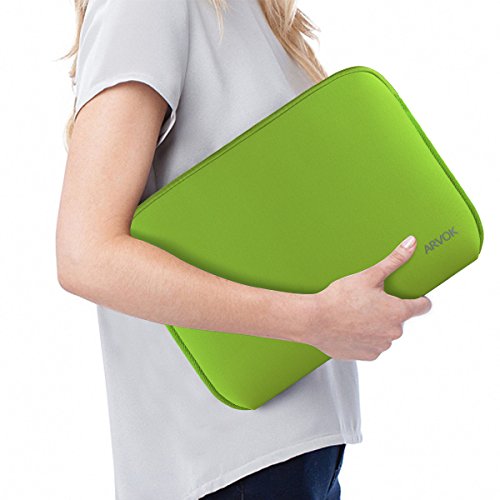 Arvok 13 13.3 14 Inch Laptop Sleeve Case for MacBook Pro/MacBook Air 13-14 inch, Water-Resistant Notebook Chromebook Computer Pouch, Carrying Bag Cover for HP/Dell/Lenovo/Asus/Acer, Bamboo Green
