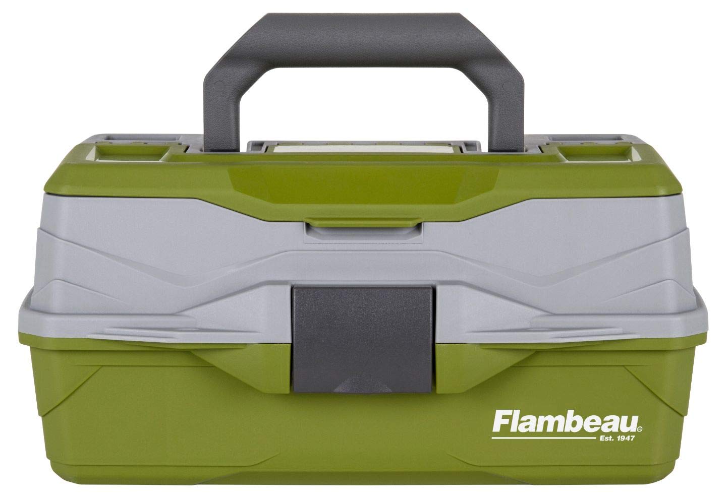 Flambeau Outdoors 6381TB 1-Tray Classic Tray Tackle Box, Portable Tackle Storage - Green/Gray