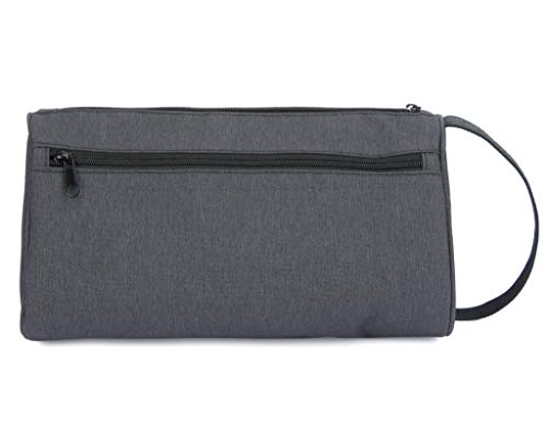 Pacmaxi Yarn Storage Knitting Organizer Lightweight Yarn Storage Bag with Holes Portable Knitting Organizer for Cotton Yarns, Crochet Hooks, Knitting Needles(Up to 10 Inch) (Dark Gray)