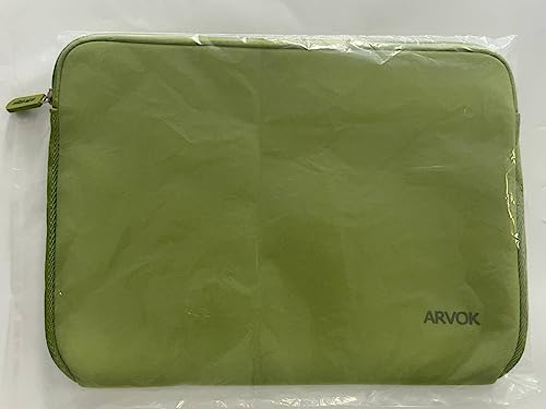 Arvok 13 13.3 14 Inch Laptop Sleeve Case for MacBook Pro/MacBook Air 13-14 inch, Water-Resistant Notebook Chromebook Computer Pouch, Carrying Bag Cover for HP/Dell/Lenovo/Asus/Acer, Bamboo Green