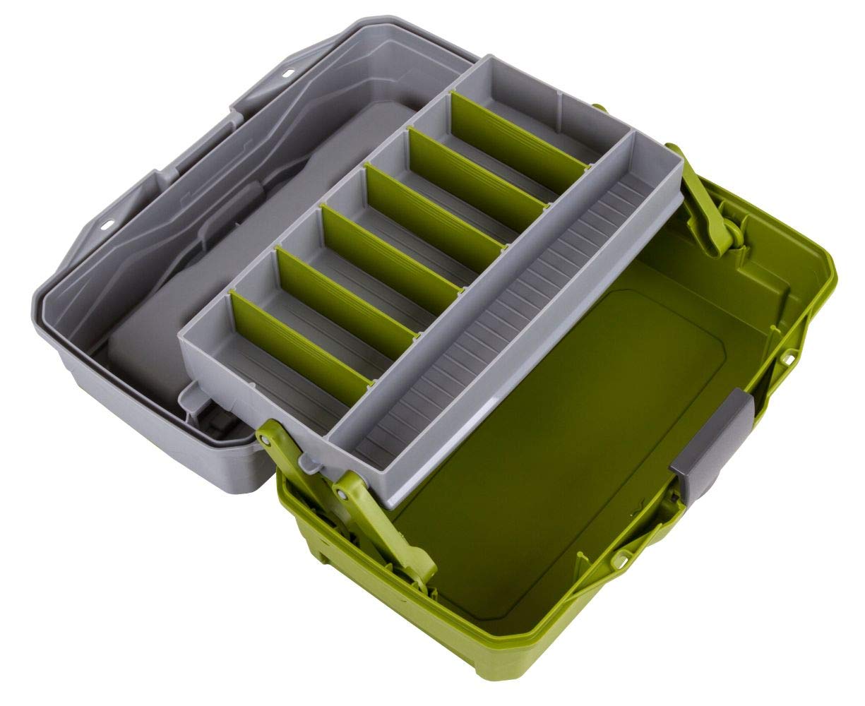 Flambeau Outdoors 6381TB 1-Tray Classic Tray Tackle Box, Portable Tackle Storage - Green/Gray