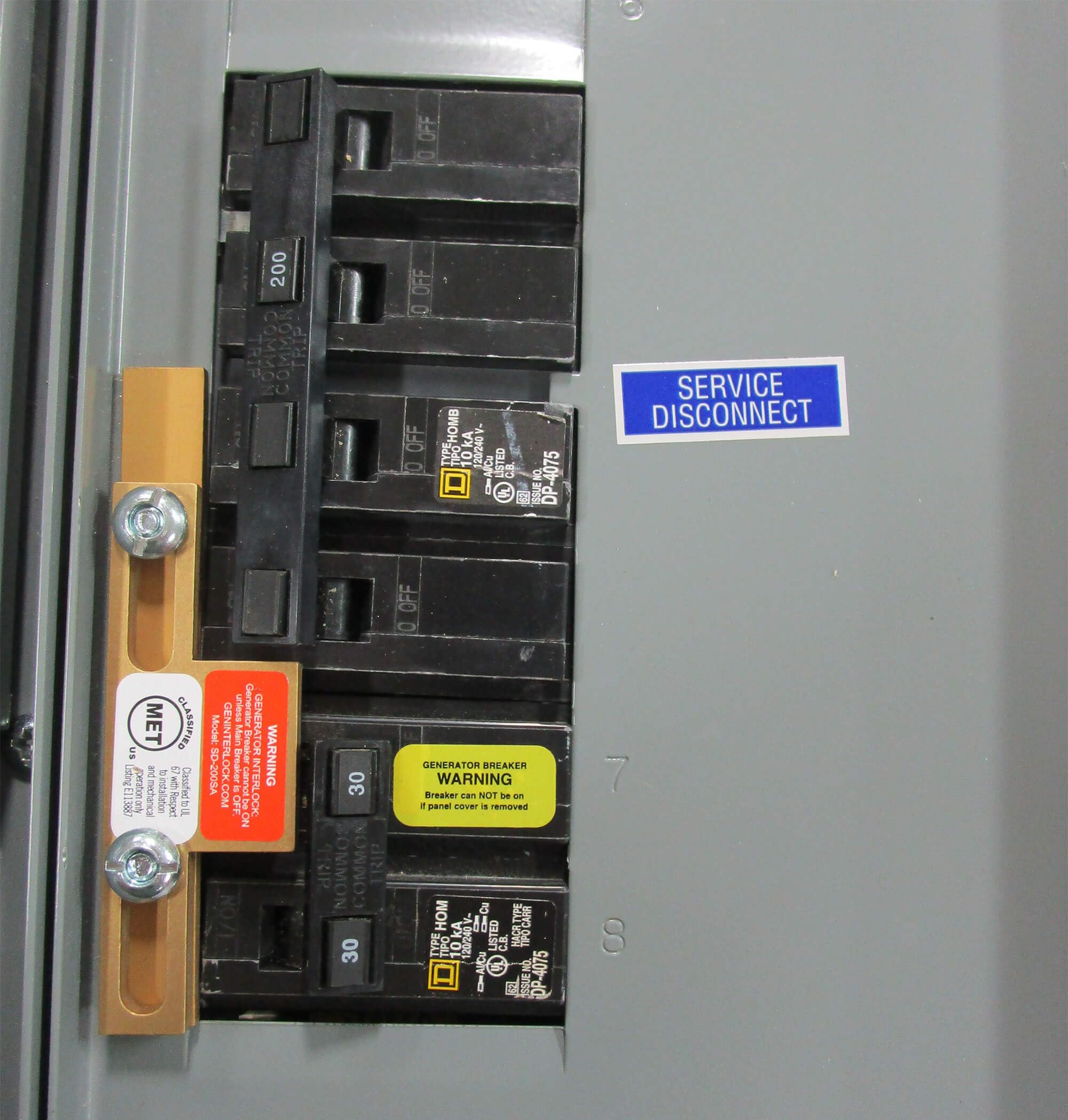 SD-200SA Square D Generator Interlock Kit for Homeline Meter Main 150 or 200 amp Breaker