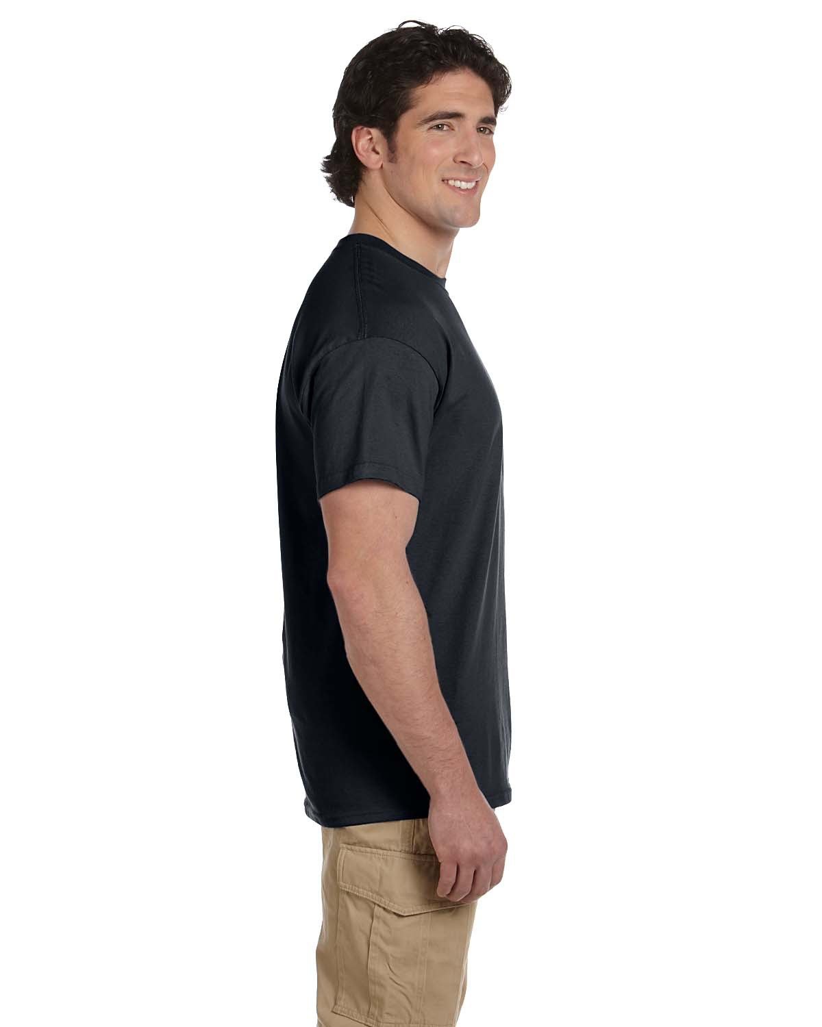 Fruit of the Loom 5 oz, 100% Heavy Cotton HD T-Shirt, Medium, Black