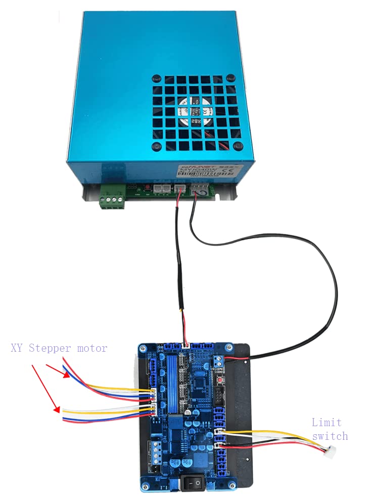 Monport K40 Laser Engraver Motherboard Upgrade Controller Compatible with lightburn for 40w Laser Engraver Lightburn Compatible,Acrylic Protection and Quiet Drive for CNC CO2 Laser Engraver Machines