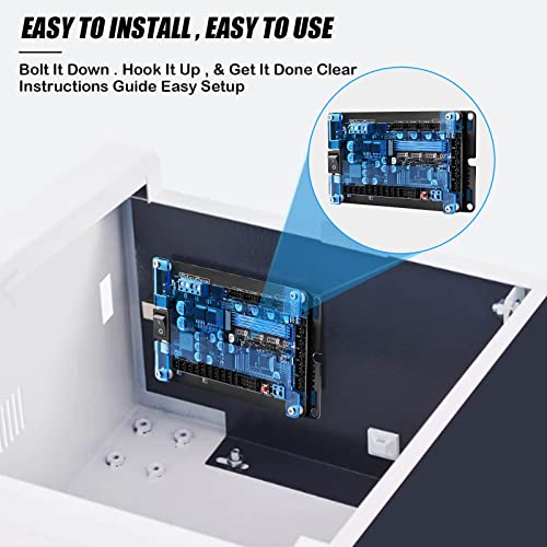 Monport K40 Laser Engraver Motherboard Upgrade Controller Compatible with lightburn for 40w Laser Engraver Lightburn Compatible,Acrylic Protection and Quiet Drive for CNC CO2 Laser Engraver Machines