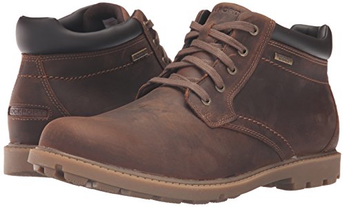 Rockport mens Rugged Bucks Waterproof chukka boots, Boston Tan, 9 US