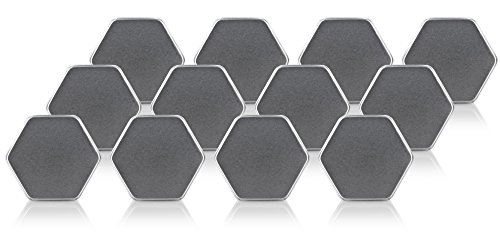 Hexagon Steel Metal Tin Container with Slip Cover Lid (12 PACK) - holds approx. 2 fl oz