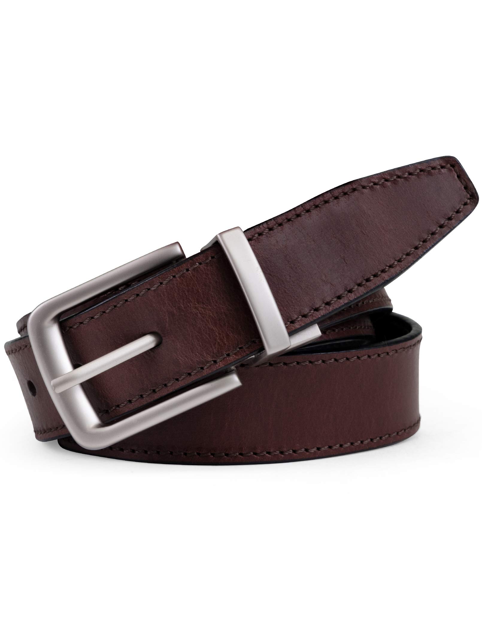 Timberland Men's Big and Tall Classic Leather Reversible Belt, Brown/Black, 48