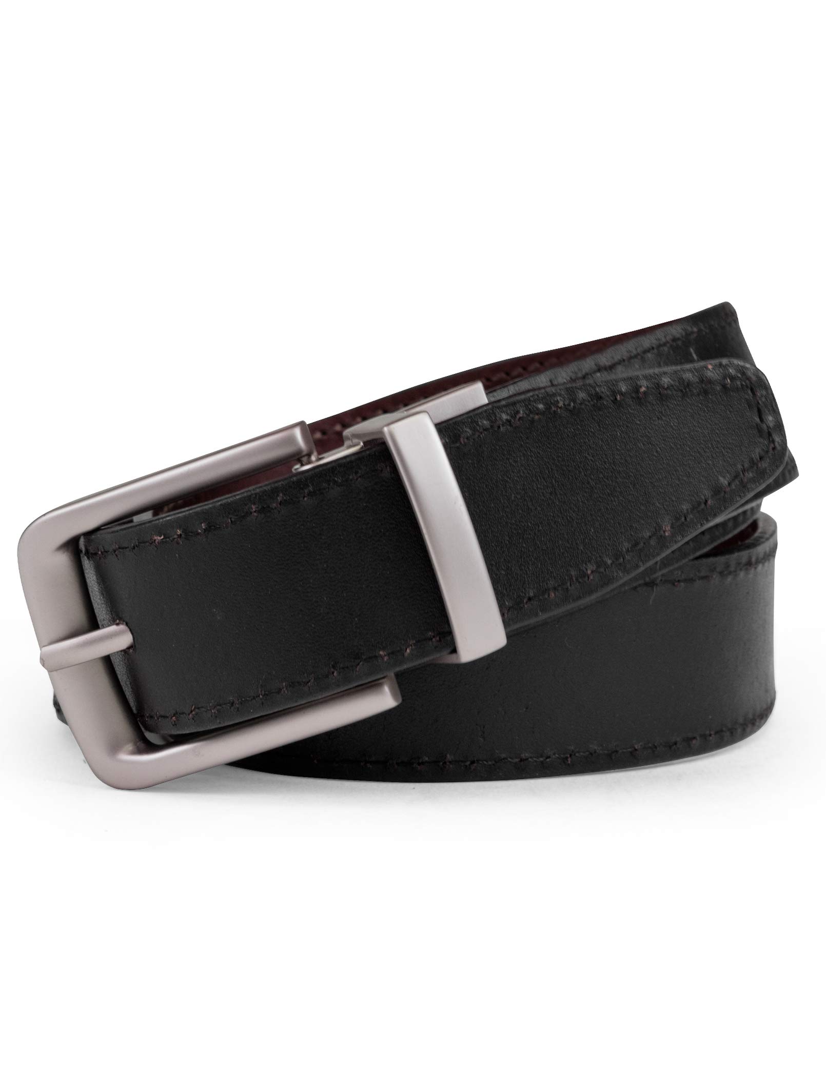 Timberland Men's Big and Tall Classic Leather Reversible Belt, Brown/Black, 48