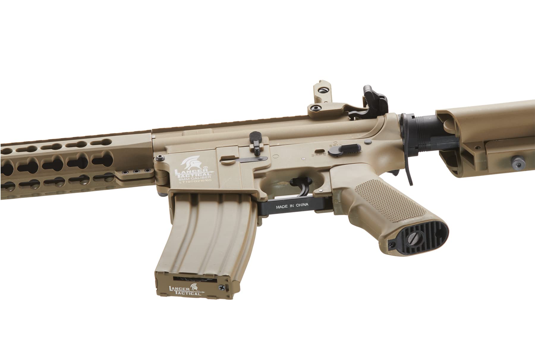 Lancer Tactical Gen 2 Airsoft M4 Carbine 10" Electric Full/Semi-Auto Airsoft AEG Rifle-1000 Rounds 0.20g BBS, 9.6v Nimh Battery & Charger Included (Tan Polymer w/ 300 Rounds Mag)