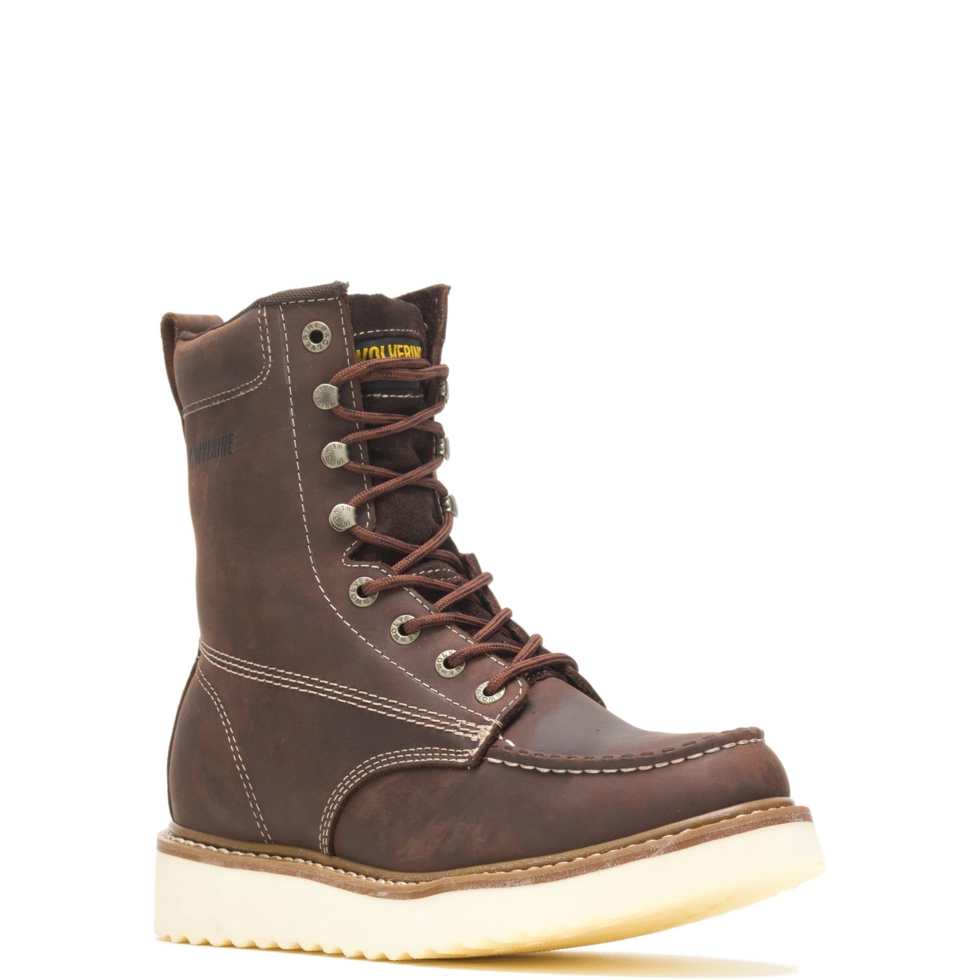 Wolverine Men's Loader 8" Soft Toe Wedge Work Boot, Brown, 10 M US