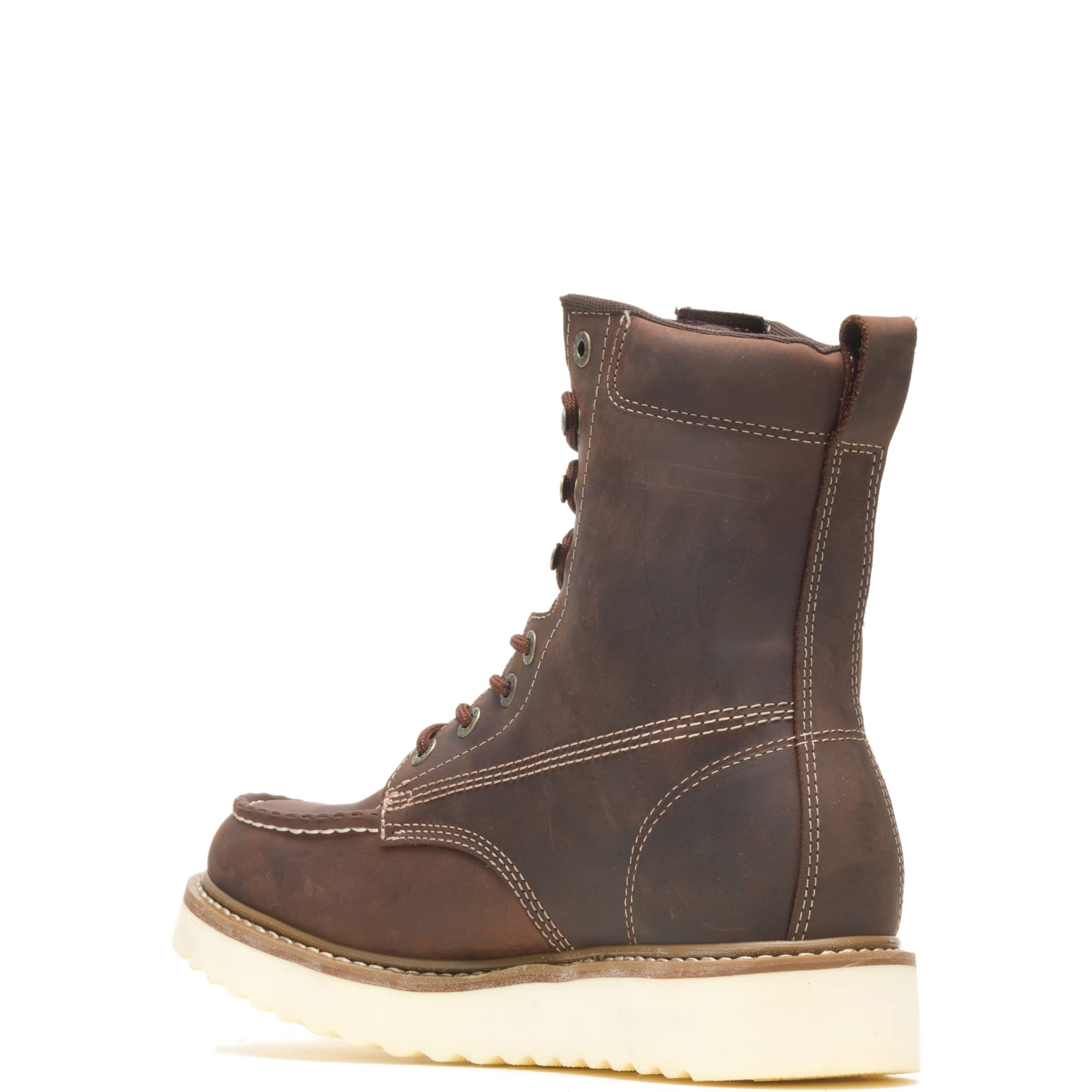 Wolverine Men's Loader 8" Soft Toe Wedge Work Boot, Brown, 10 M US