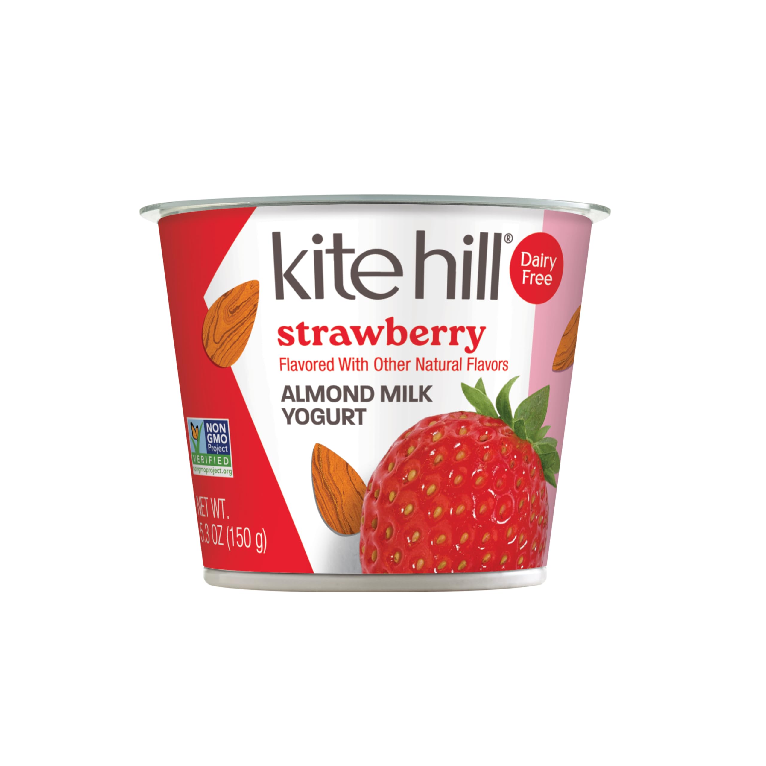 Kite Hill Strawberry Almond Milk Yogurt, 5.3 Ounces, Dairy Free
