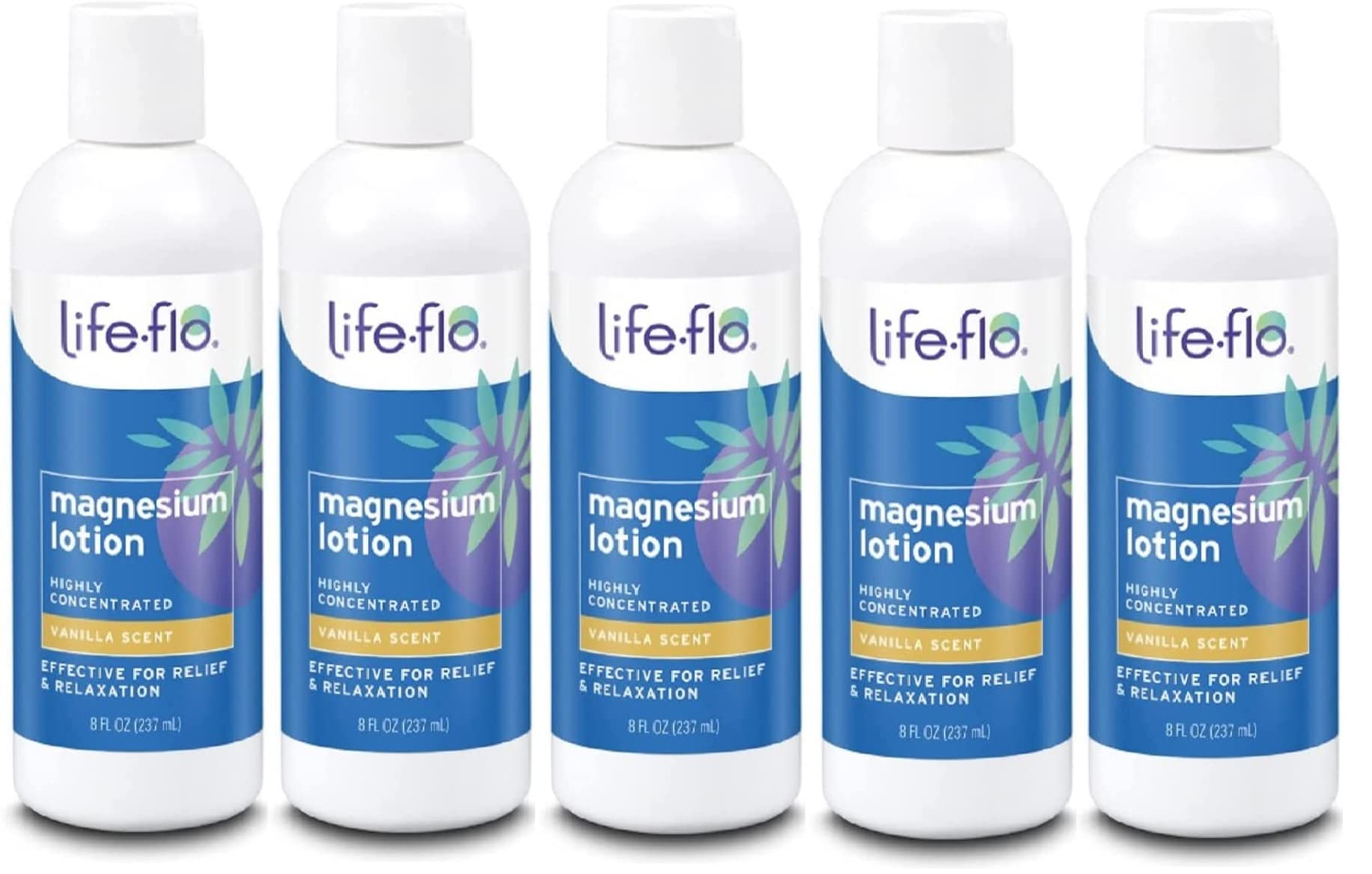 Life-Flo Magnesium Lotion - 8 oz (Pack of 5)