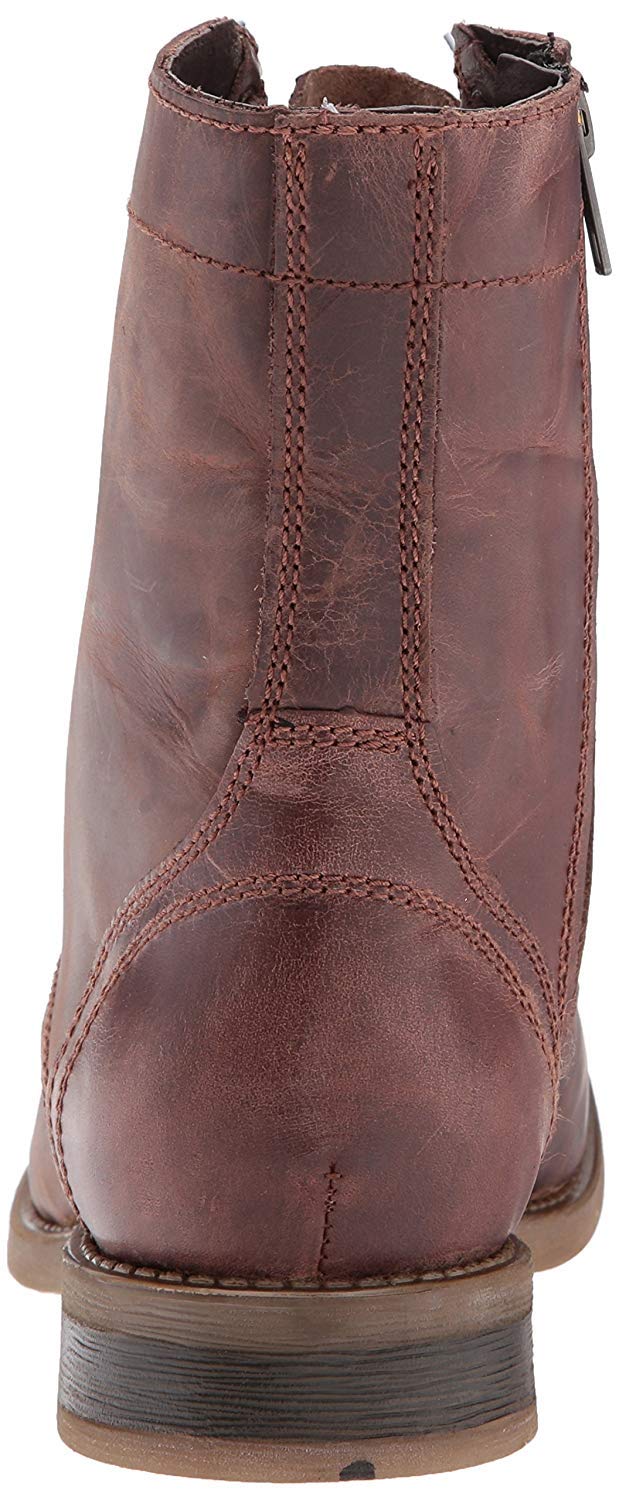 Steve Madden Men's Troopah-C Combat Boot, Brown Leather, 9.5