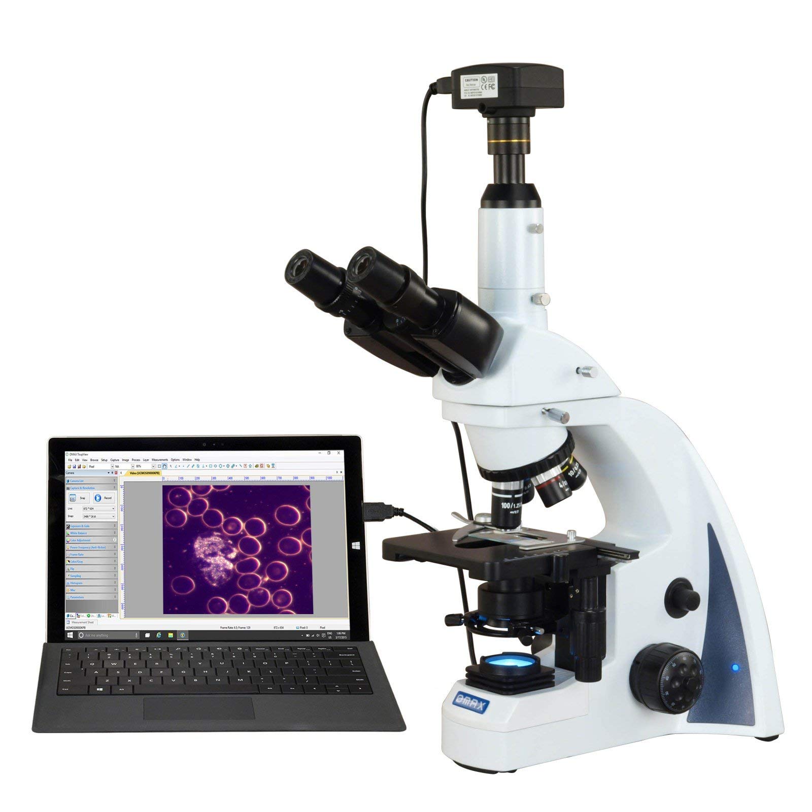 OMAX 40X-2000X 18MP USB3 PLAN Infinity Darkfield Trinocular Siedentopf LED Lab Compound Microscope
