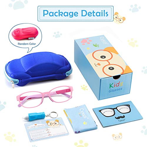 Cyxus Kids Blue Light Blocking Glasses Computer Game Spring Hinges Eyeglasses for Boys Girls Age 6-15