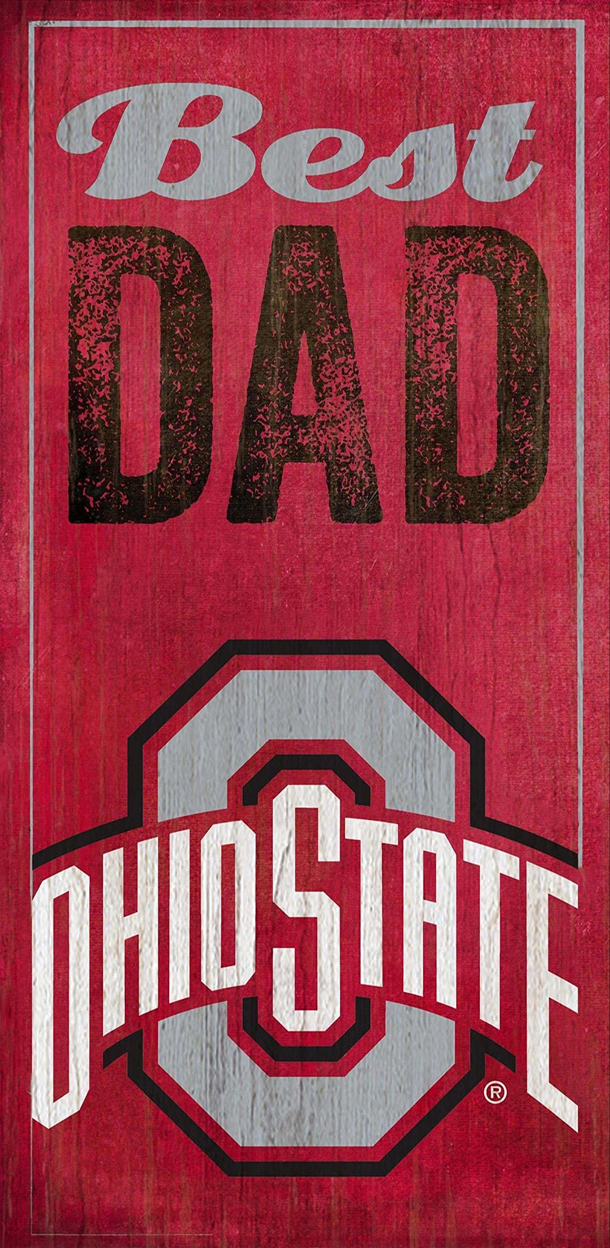 Fan Creations Ohio State University Best Dad Sign, Multicolored