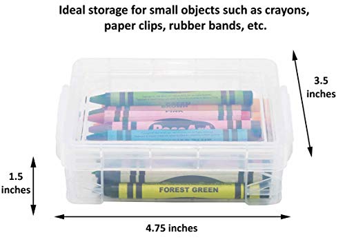 Advantus Crafts Storage Studios Super Stacker 6-Pack of Crayon Box 1.5 x 3.5 x 4.75 inches; Set Comes In Random Color Combinations of Blue, Clear, Green, Purple or Red (Colors will vary from image)