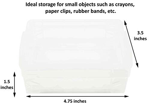 Advantus Crafts Storage Studios Super Stacker 6-Pack of Crayon Box 1.5 x 3.5 x 4.75 inches; Set Comes In Random Color Combinations of Blue, Clear, Green, Purple or Red (Colors will vary from image)