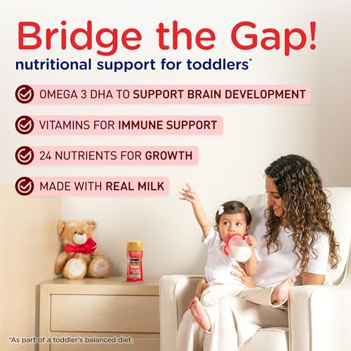 Enfagrow NeuroPro Toddler Nutritional Drink, Made with Real Milk, Brain-Building Omega-3 DHA, Nutrients and Prebiotics for Growth & Immune Support, Non-GMO, Toddler Milk Powder, 8 Fl Oz, 6 Count