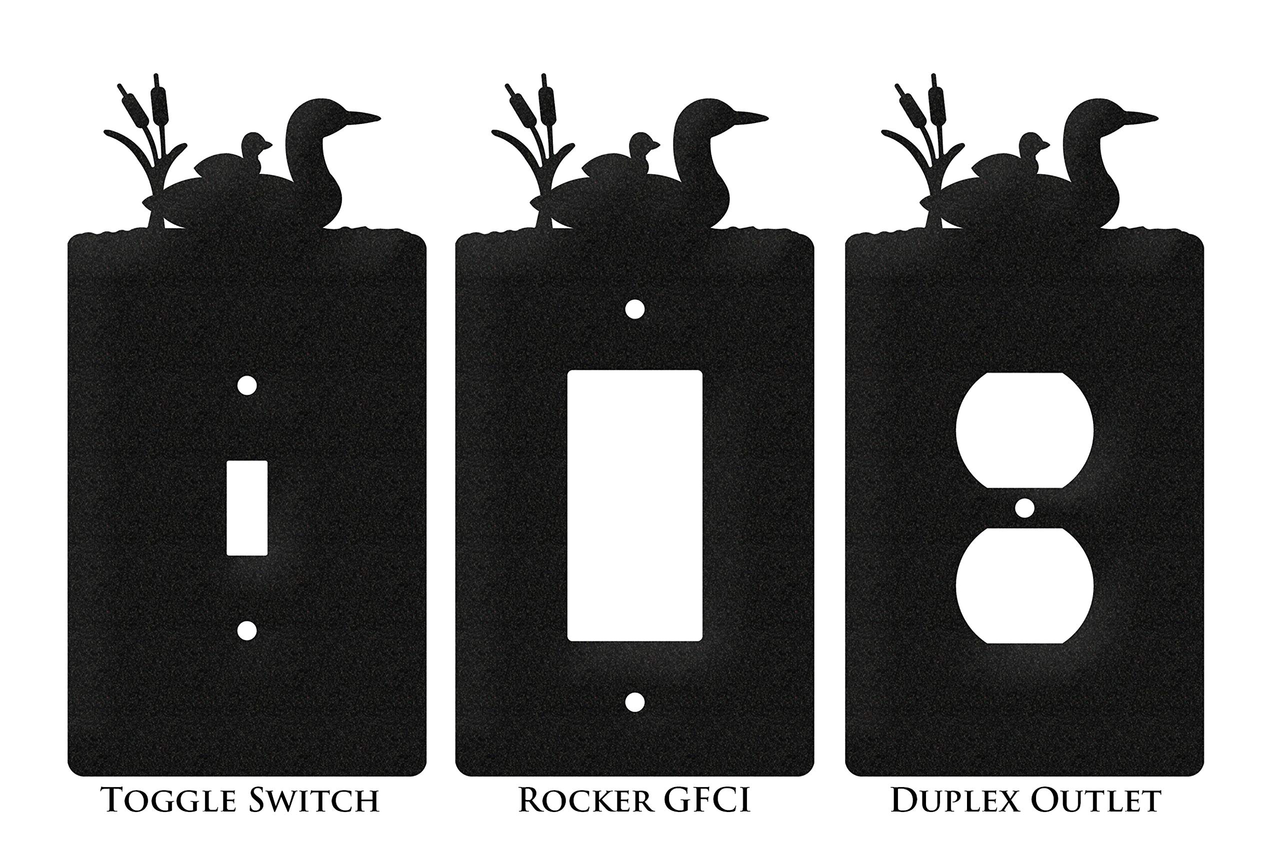 SWEN Products Loon Wall Plate Cover (Single Switch, Black)