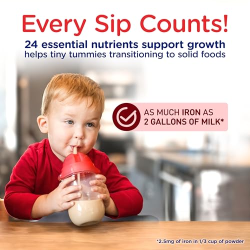 Enfagrow NeuroPro Toddler Nutritional Drink, Made with Real Milk, Brain-Building Omega-3 DHA, Nutrients and Prebiotics for Growth & Immune Support, Non-GMO, Toddler Milk Powder, 8 Fl Oz, 6 Count