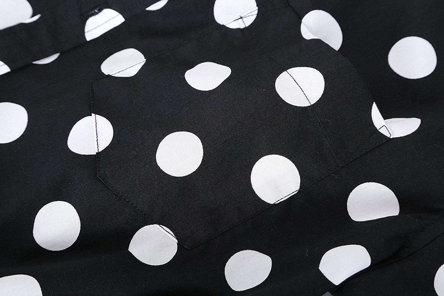 Men's Regular-Fit Short Sleeve Dress Shirt Premium Polka Dot Prints Button Down Casual Cotton Shirts for Men