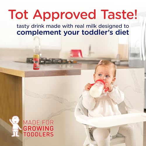 Enfagrow NeuroPro Toddler Nutritional Drink, Made with Real Milk, Brain-Building Omega-3 DHA, Nutrients and Prebiotics for Growth & Immune Support, Non-GMO, Toddler Milk Powder, 8 Fl Oz, 6 Count